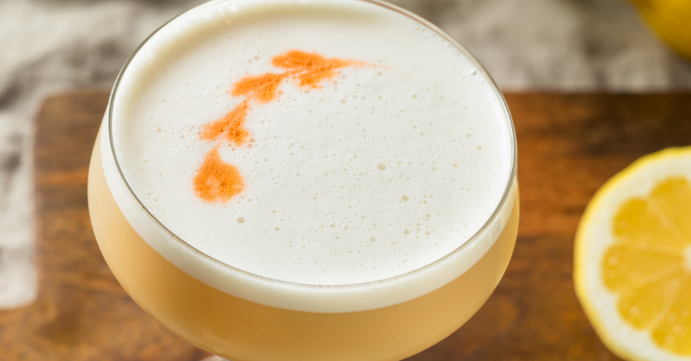 Popcorn sours cocktail recipe made with dry white english vermouth – In ...